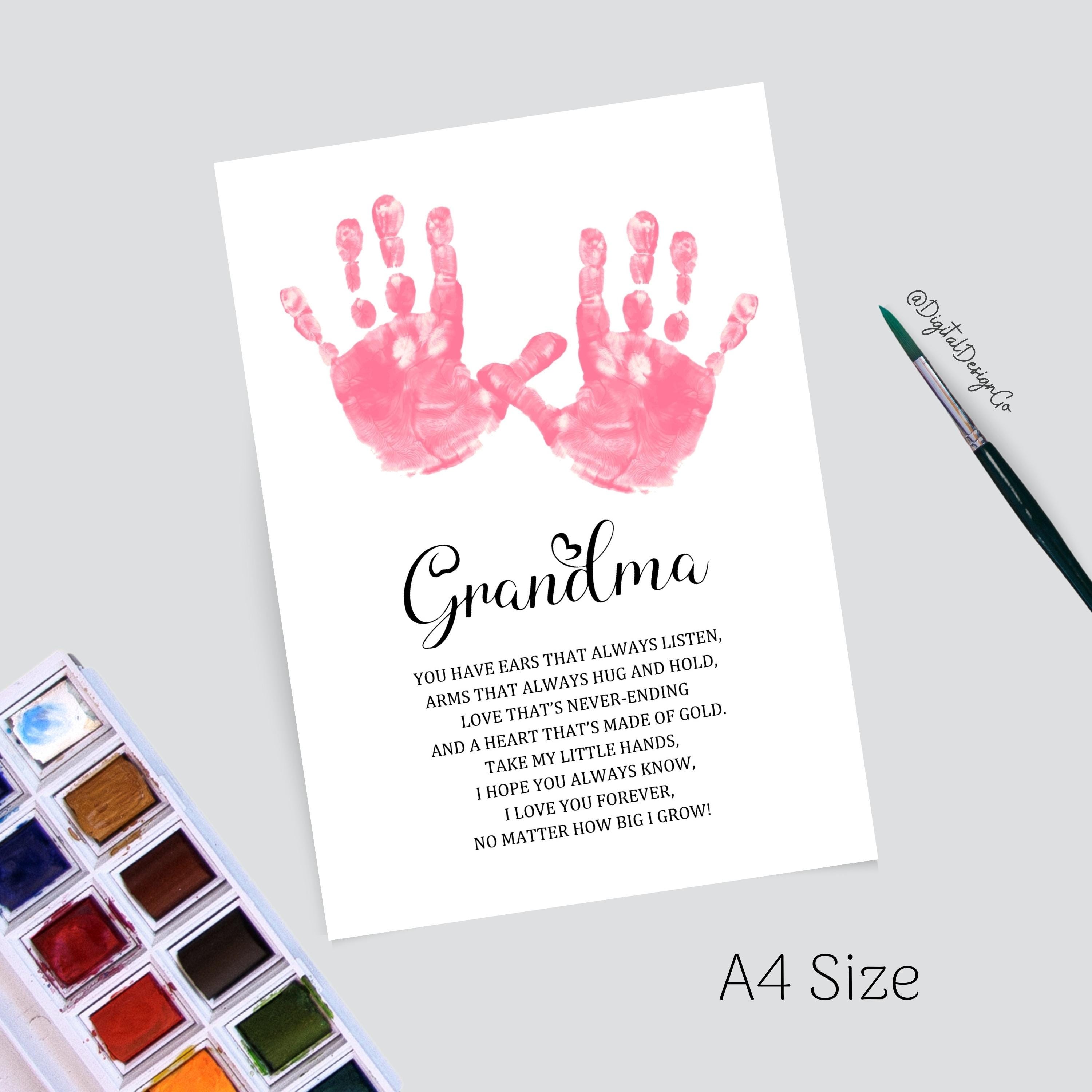 Grandma Handprint Art, Valentine's Day, Mother's Day, Birthday, Kids ...