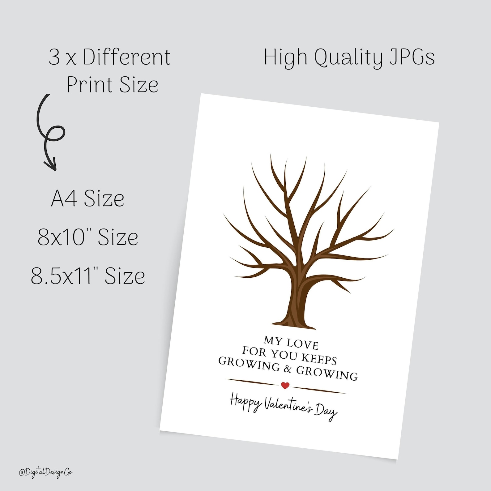 Valentine's Day Handprint Craft, Tree Handprint Craft, Poem, DIY Craft ...