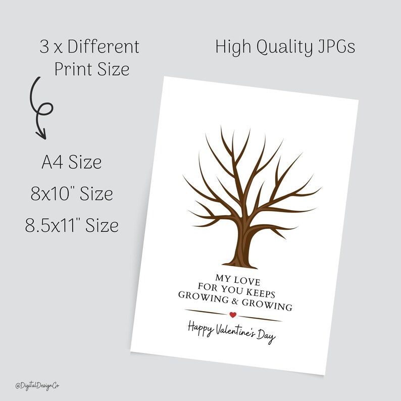 Valentine's Day Handprint Craft Tree Handprint Craft - Etsy