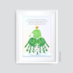Christmas Tree Handprint Art, Poem, Merry Christmas, Tree Handprint ...