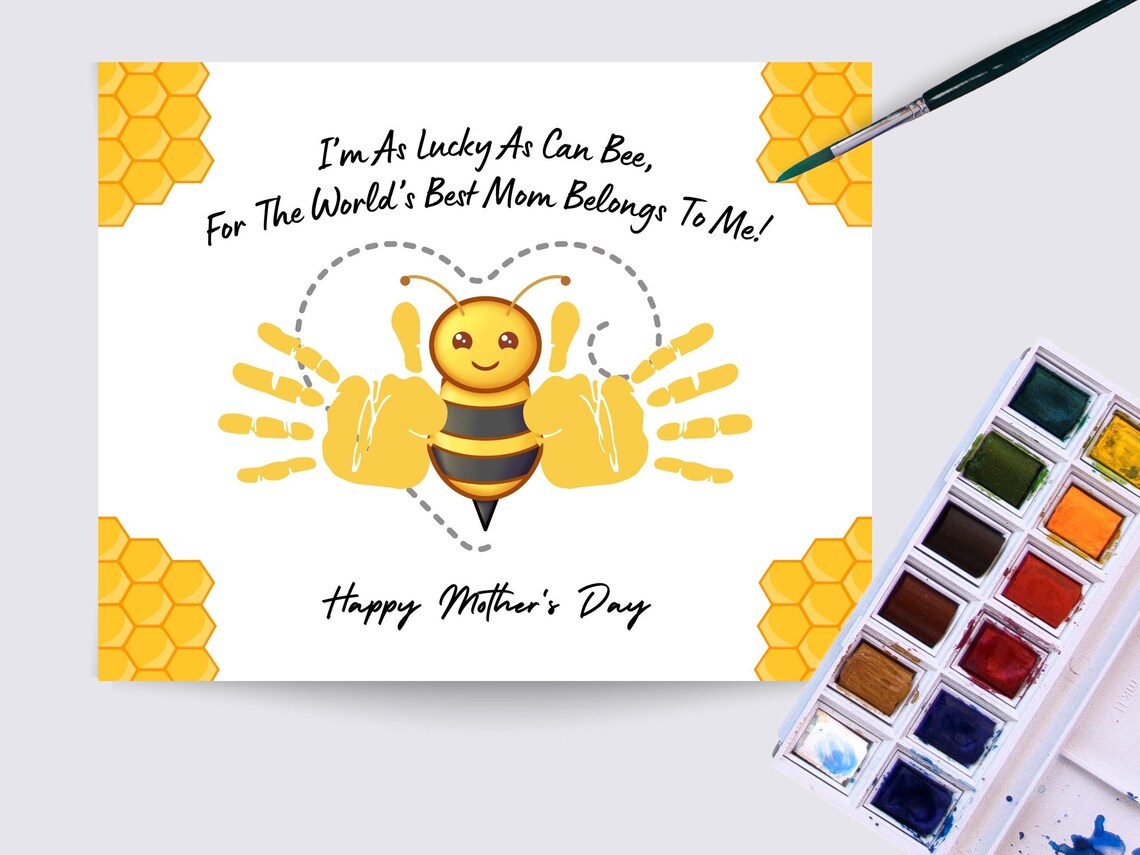 Mothers Day Handprint Art Handprint Craft Printable Gift - Etsy