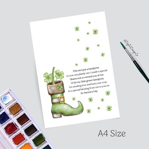 Shamrock Poem, St. Patrick's Day Craft, Shamrock Handprint Art Craft ...
