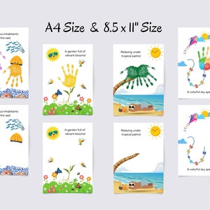 Summer Handprint Craft, Footprint, Summer Book, Kindergarten, Pre K ...