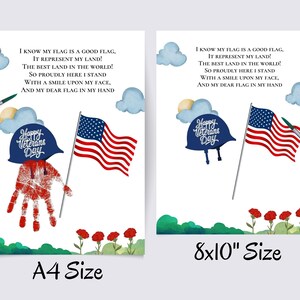 Veterans Day Bundle Handprint Art, Poem, USA Handprint Craft, Child ...
