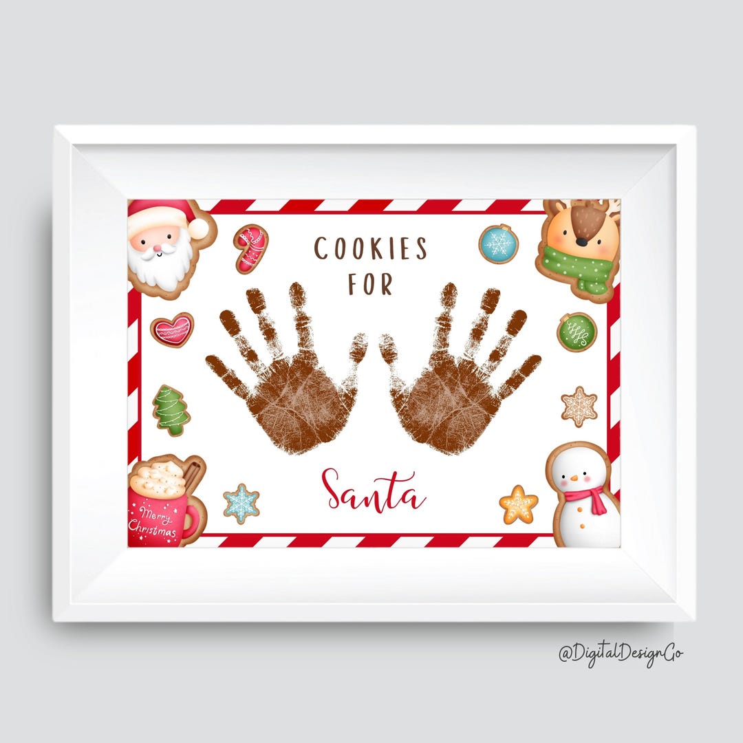 Christmas Handprint Art / Cookies for Santa / Cookies Handprint Craft ...