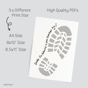 Fathers Day, Daddy Following in Your Footsteps, Footprint Art, Birthday ...
