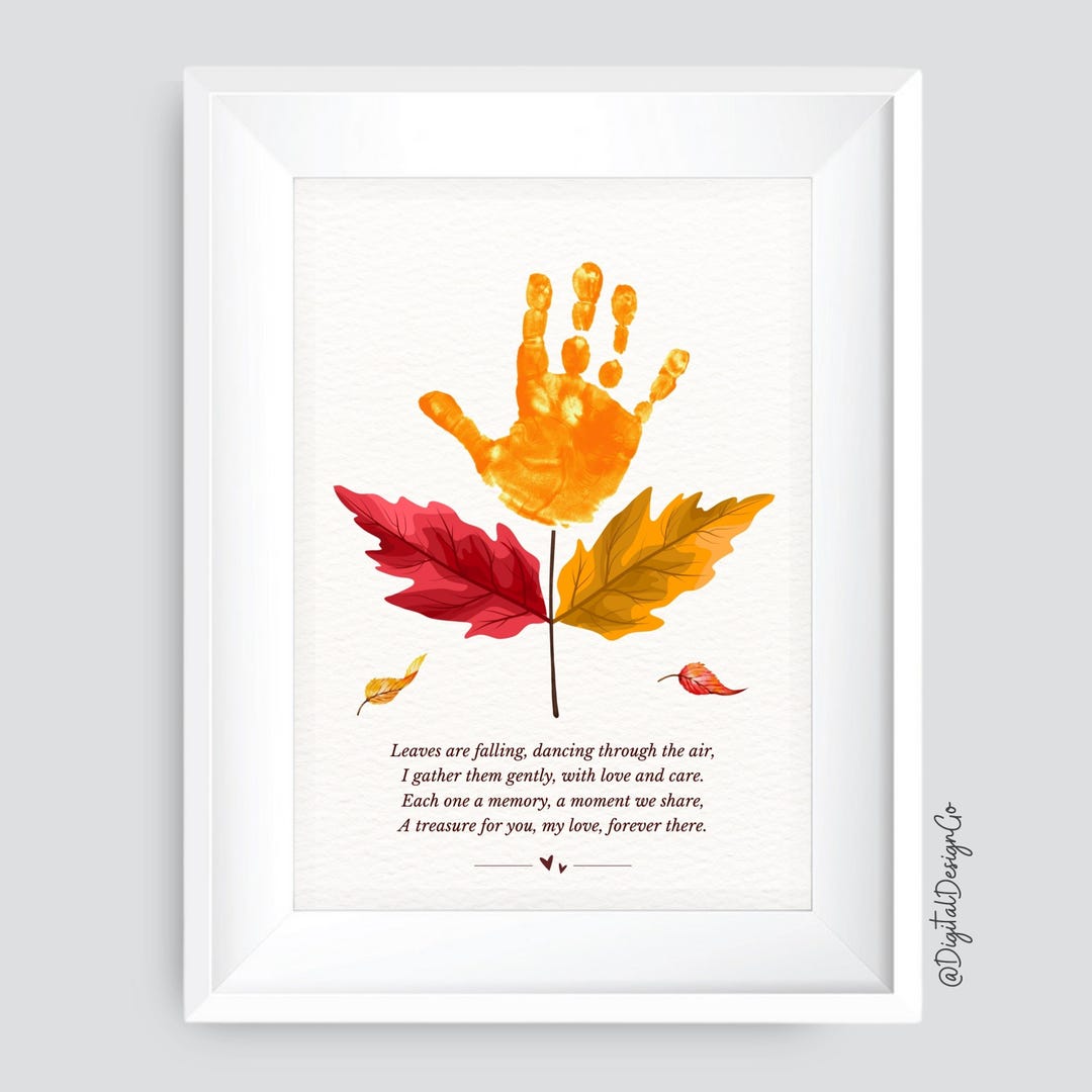 Autumn Fall Handprint Art / Fall Season / Leaf Handprint Craft ...