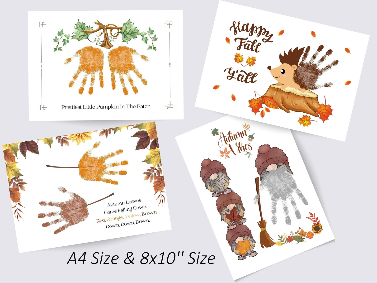 Fall Handprint Art Bundle Back to School Activities Autumn - Etsy