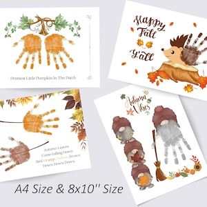 Fall Handprint Art Bundle, Back to School Activities, Autumn Season ...