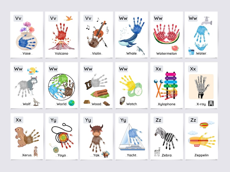 Mega Alphabet Handprint Book, Pre-school, Kindergarten, Classroom ...