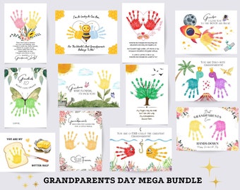 Grandparents Day Handprint Art Craft Gift for Grandparents From ...