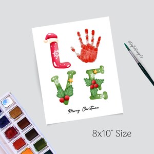 Love Handprint Art Craft, Merry Christmas Handprint Craft, DIY Craft ...