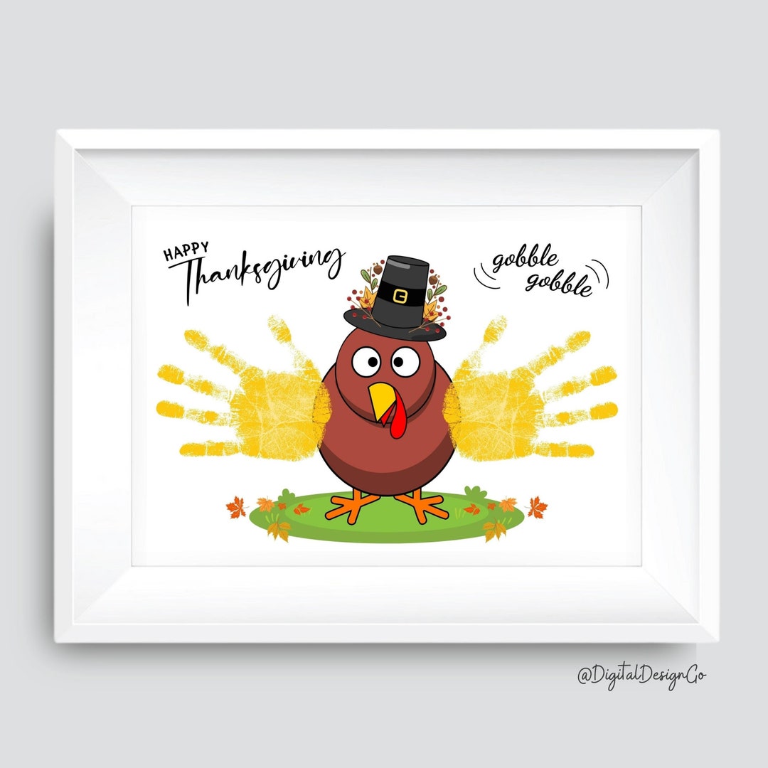 Turkey Handprint Art Craft, Happy Thanksgiving, Thanksgiving Craft for ...