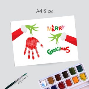Merry Grinchmas Handprint Art Craft, Christmas Handprint Craft, Kids ...