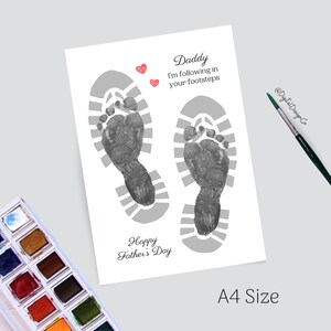 Father's Day Footprint Art, Daddy Following in Your Footsteps ...