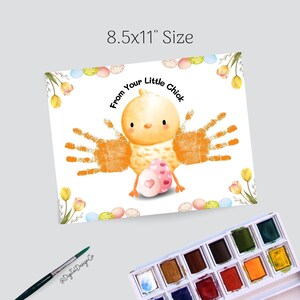 Easter Handprint Craft, From Your Little Chick, Chick Handprint Craft ...