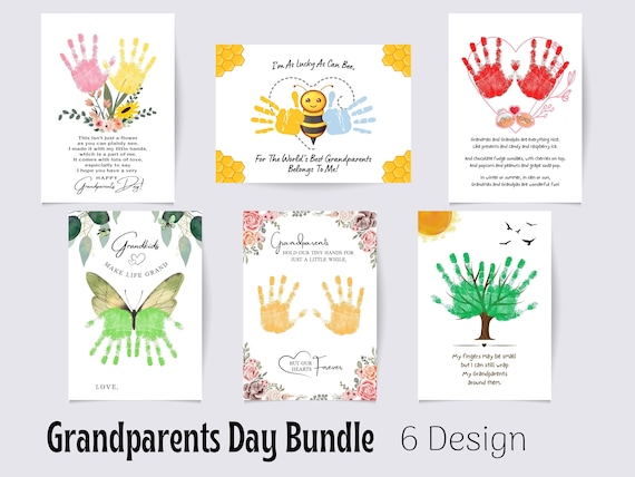 Grandparents Day Bundle Grandparents Handprint Art Craft - Etsy
