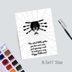 Halloween Spider Web Handprint Footprint Art Craft, Spider Handprint ...