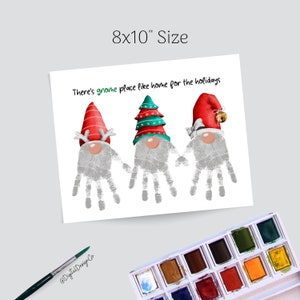 Gnome Christmas Handprint Craft, Christmas Handprint Art, Holiday, DIY ...