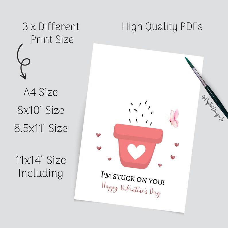 Valentine's Day Handprint Art, I'm Stuck on You, Cactus Handprint Craft ...