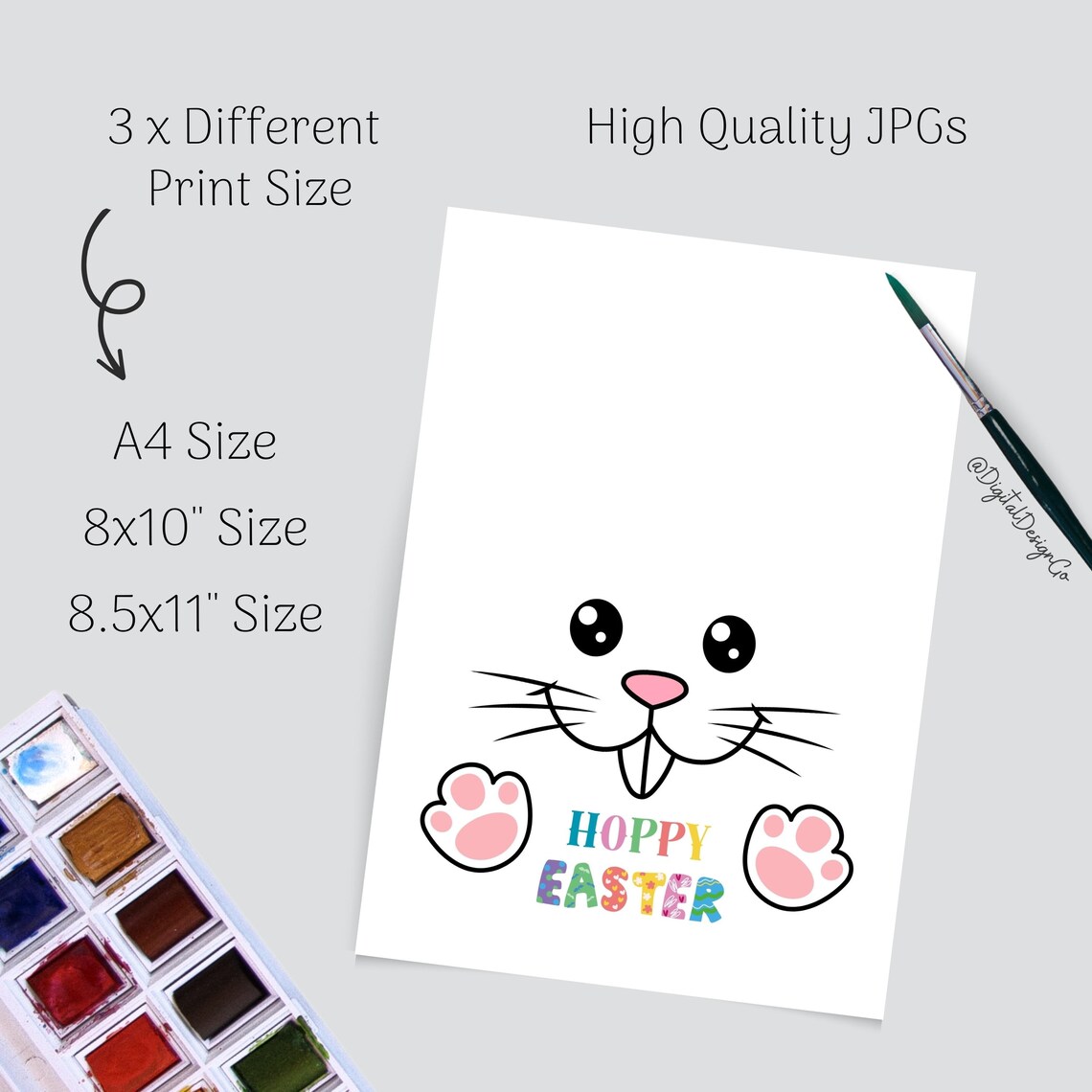 Hoppy Easter Bunny Footprint Art, Bunny Handprint Footprint Keepsake ...