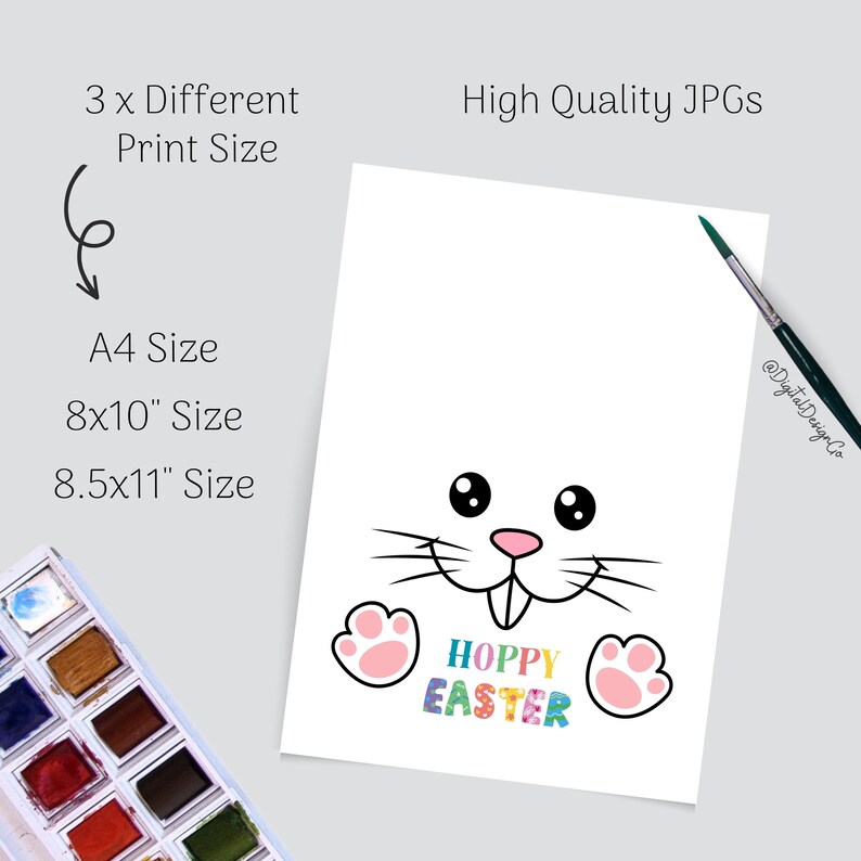 Hoppy Easter Bunny Footprint Art, Bunny Handprint Footprint Keepsake ...