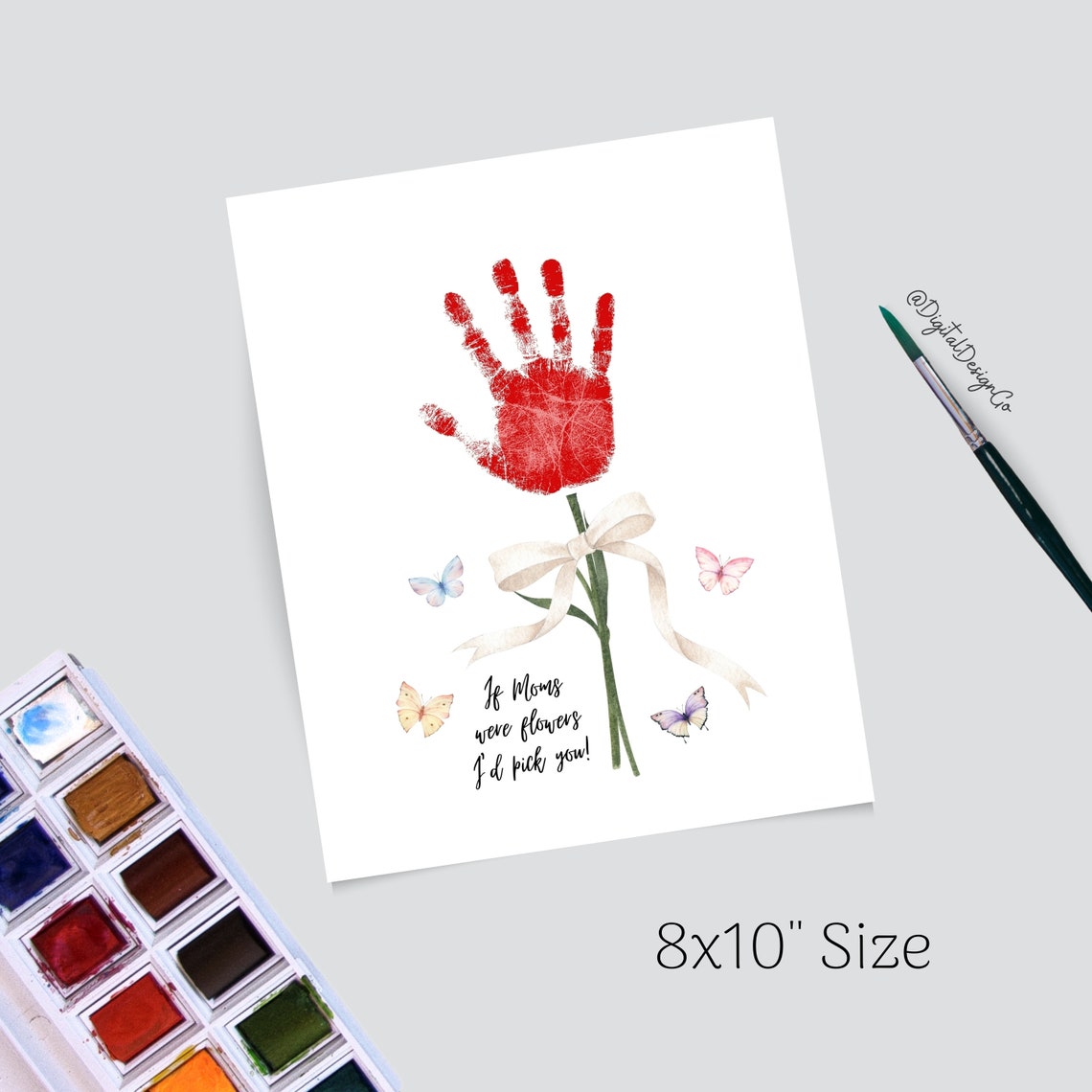 If Moms Were Flowers I'd Pick You, Mother's Day Handprint Art Craft for ...