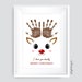 Christmas Handprint Art, I Love You Deerly, Christmas Reindeer Craft ...