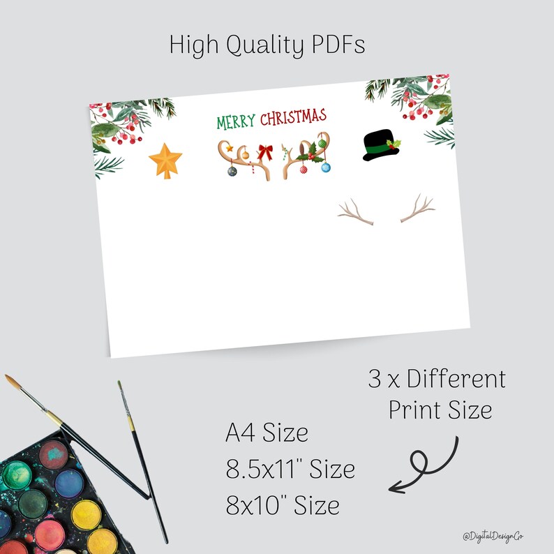 Christmas Footprint Art, Christmas Tree, Reindeer, Snowman Footprint ...