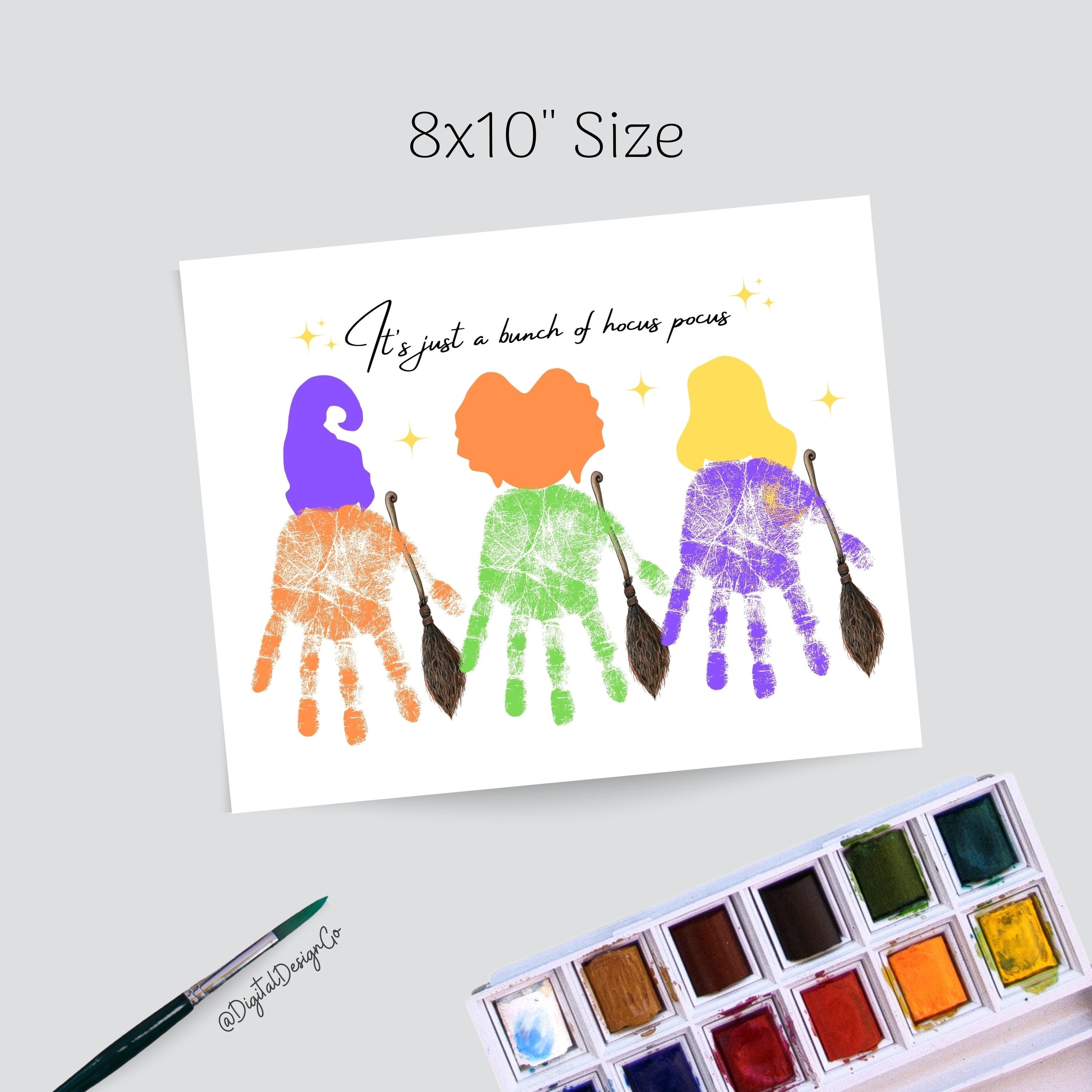 Halloween Handprint Art Craft, It's Just a Bunch of Hocus Pocus, Kids ...