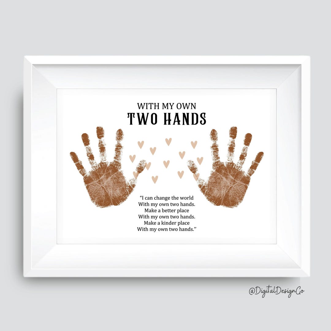 MLK Day Handprint Art, Black History Month Handprint Craft, Kids Baby ...
