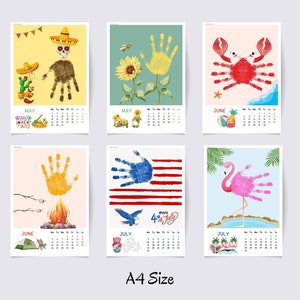 2023 Mega Handprint Calendar, Handprint Art Craft DIY Gift Child Baby ...