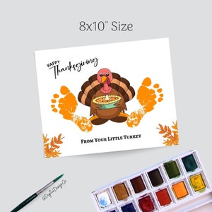 Happy Thanksgiving From Your Little Turkey Footprint Art Craft, Turkey ...