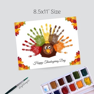 Happy Thanksgiving Handprint Art, Turkey Handprint Craft, Kids Baby ...