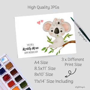 You Are A Koality Mom, Happy Mother's Day, Koala Footprint Art Craft ...