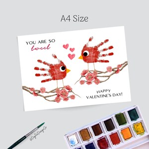 Bird Valentines Day Handprint Art Craft, You Are so Tweet, Happy ...
