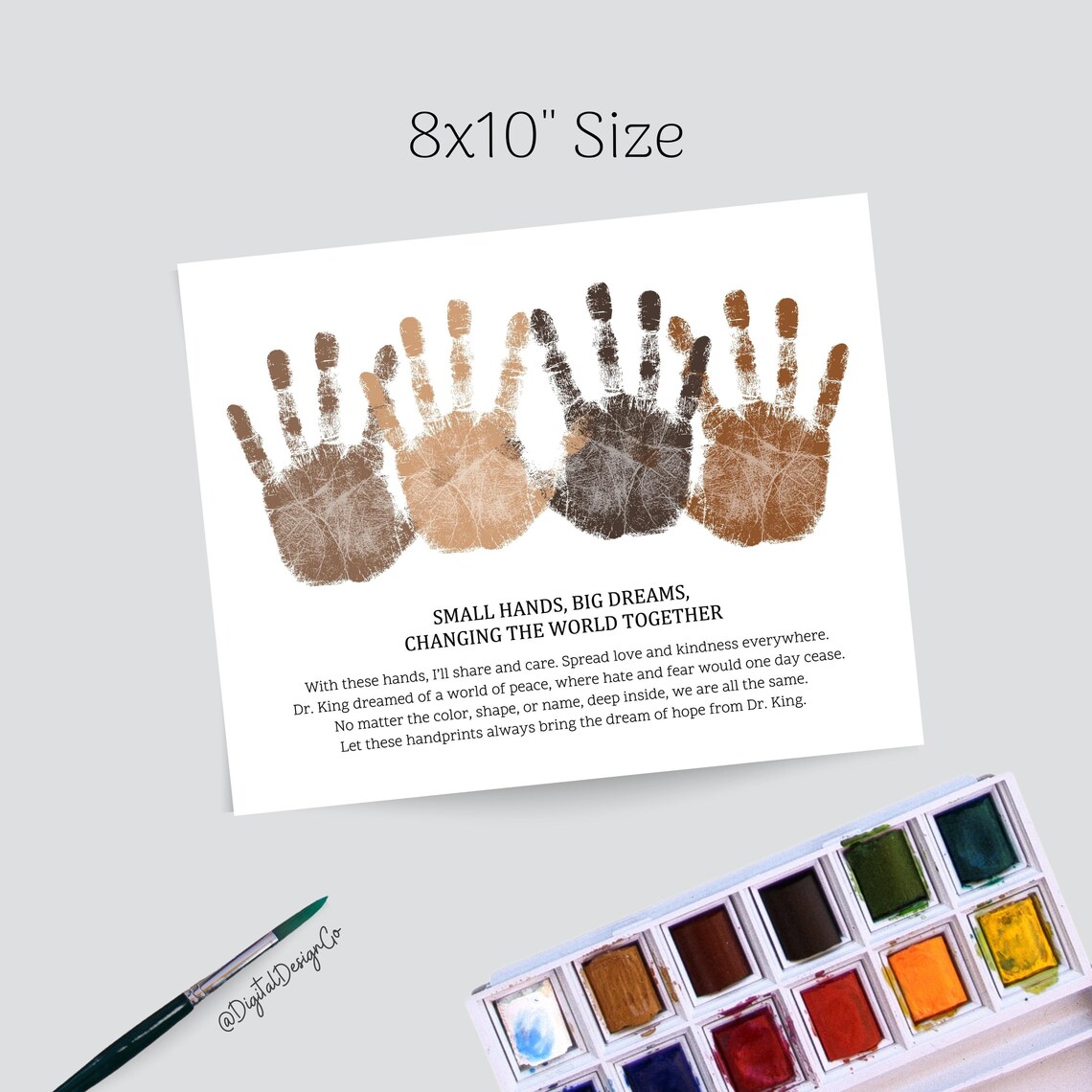 MLK Day Handprint Art, Black History Month, Small Hands Big Dreams ...