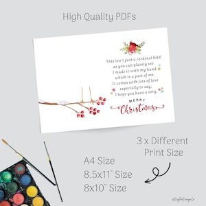 Christmas Handprint Art Craft, Winter, Poem, Cardinal Bird Handprint ...