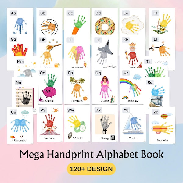 Handprint Alphabet - Etsy