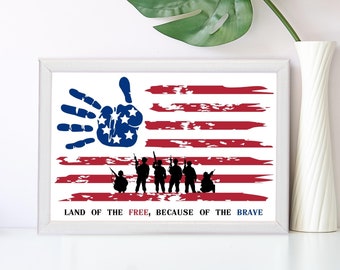 Fourth of July Handprint, Flag Poem, 4th of July Independence Day ...