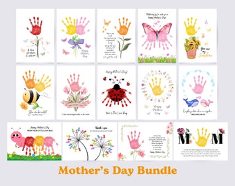 Mother's Day Handprint Art Bundle Handprint Craft for Kids Footprint ...