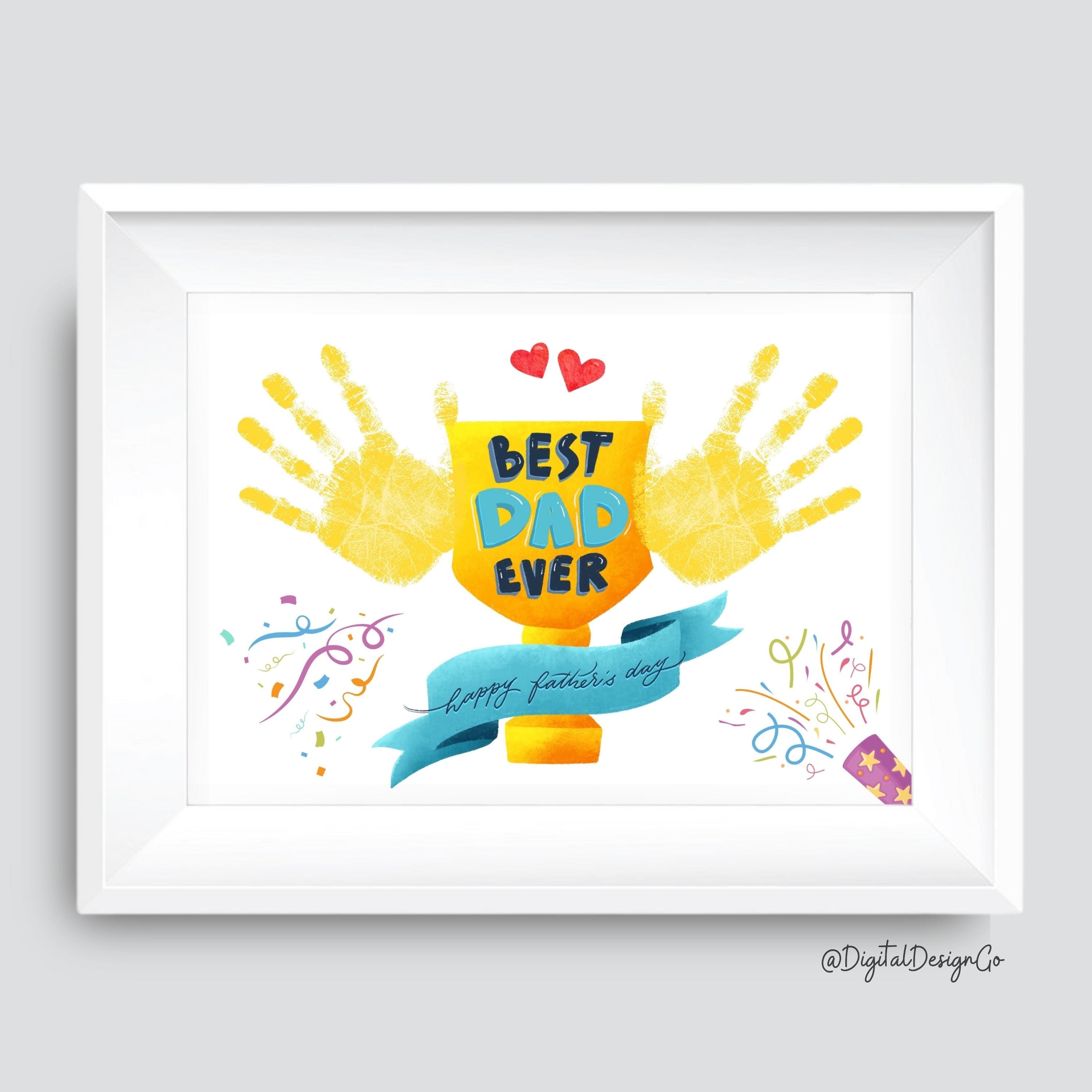 Fathers Day Handprint Craft, Cup, Kids Baby Toddler, Memory Keepsake ...