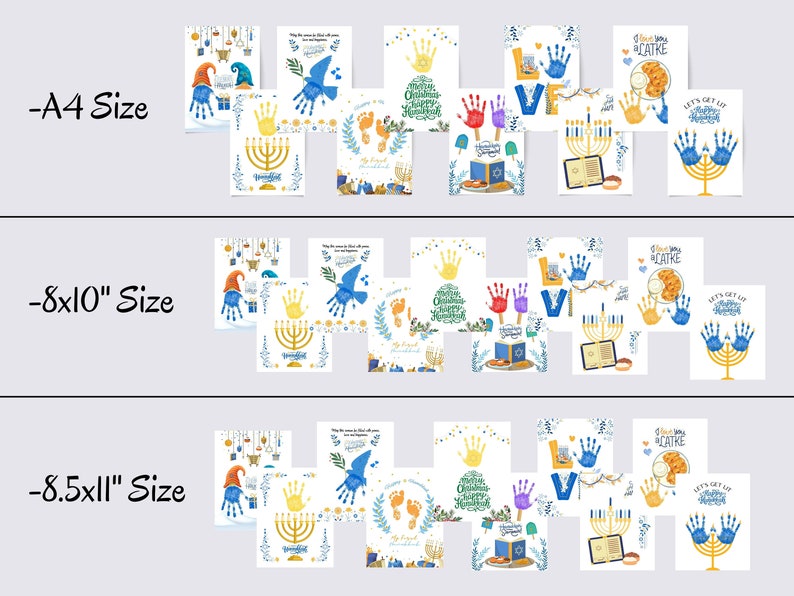 Hanukkah Handprint Footprint Fingerprint Art Craft Hanukkah - Etsy