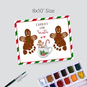 Gingerbread Footprint Art / Cookies for Santa / Christmas Footprint ...