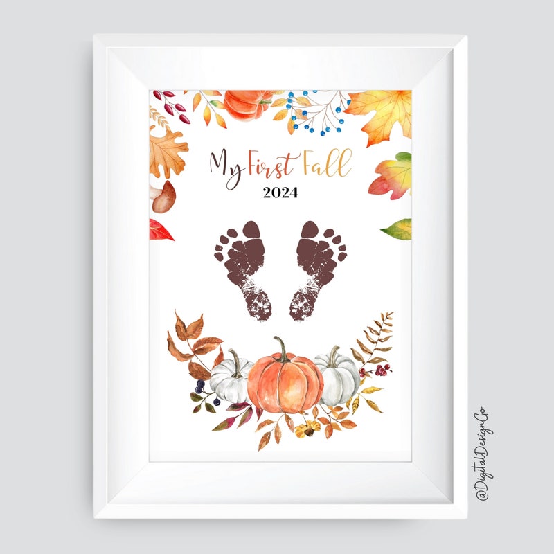 Fall Foot Print Art - Etsy