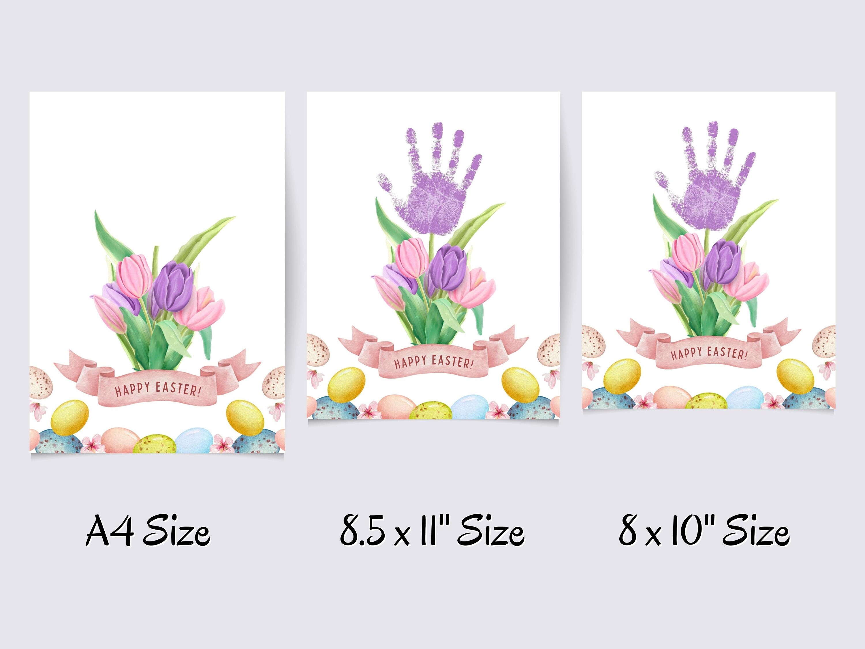 Easter Handprint Footprint Fingerprint Craft, Happy Easter, Chick Bunny ...