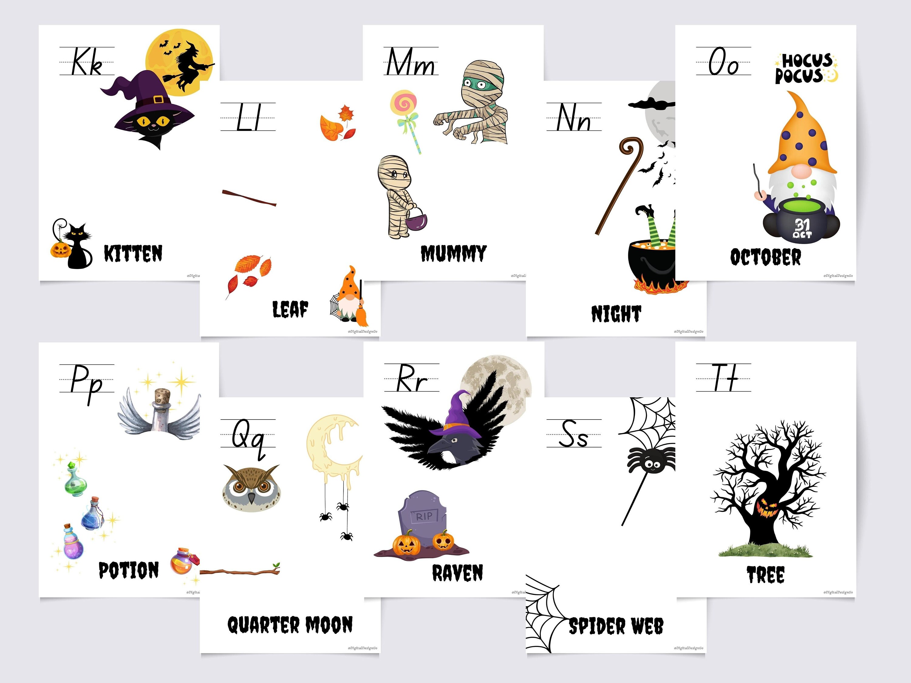 Halloween Handprint Halloween Alphabet Handprint Art My - Etsy