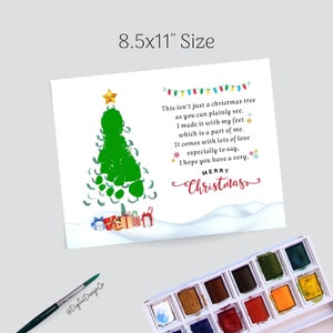 Christmas Tree Footprint Art, Poem, Merry Christmas, Tree Footprint ...