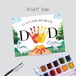 Father's Day, I Lava You so Much Dad, Volcano Handprint Craft, Kids ...