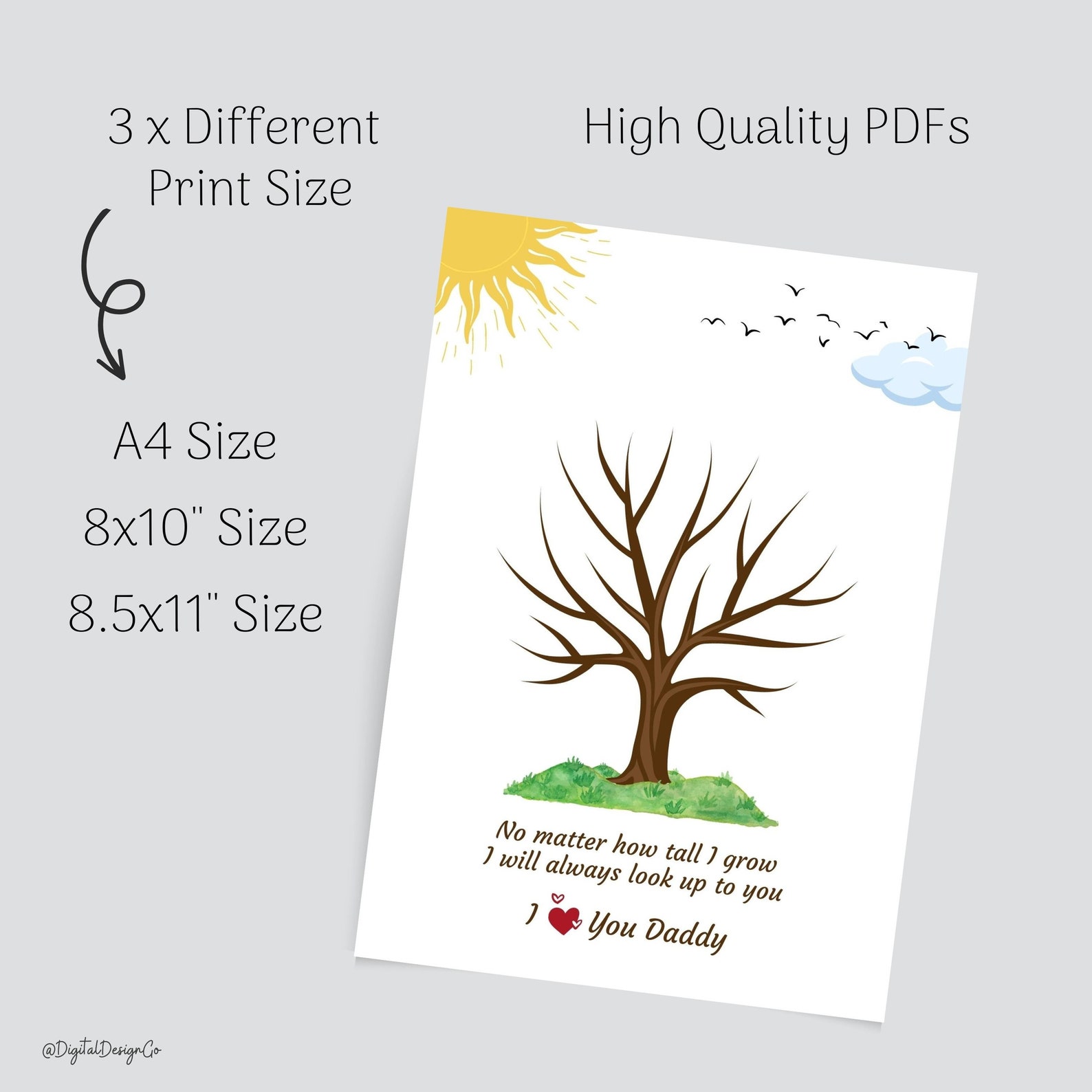 Father's Day Handprint Art Craft Dad Birthday Tree - Etsy